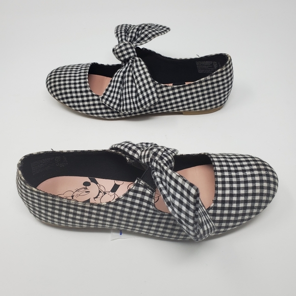 Disney | Shoes | Disney Minnie Mouse Flats Black White Checkered | Poshmark